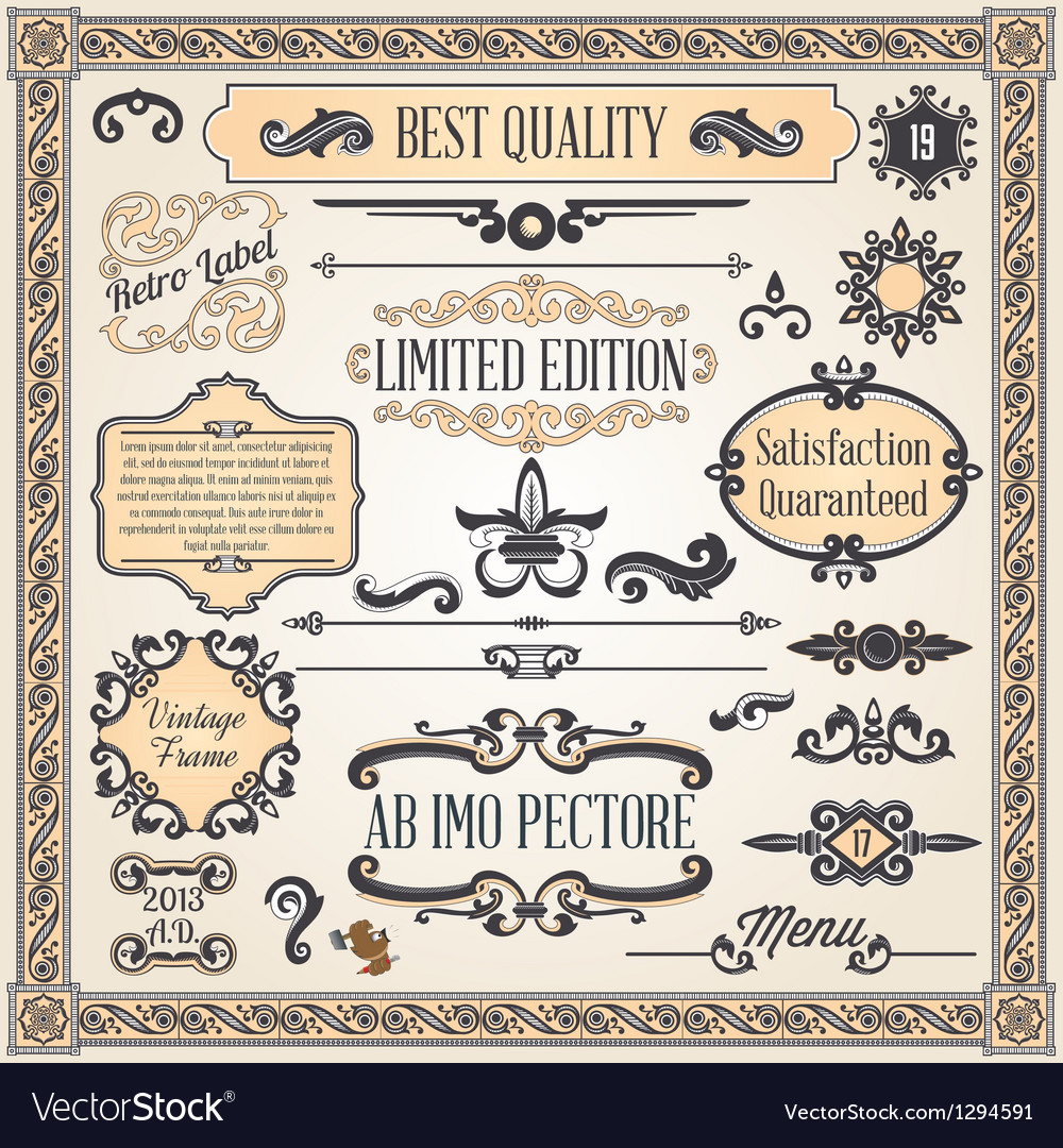 Calligraphic designcs8 Royalty Free Vector Image