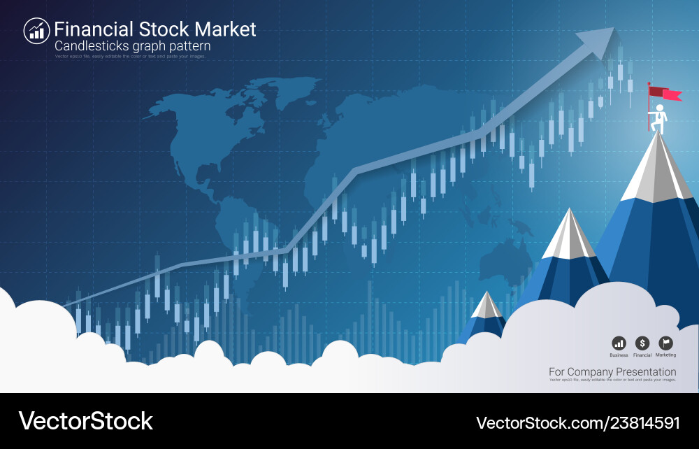 Candlestick patterns is a style of financial Vector Image