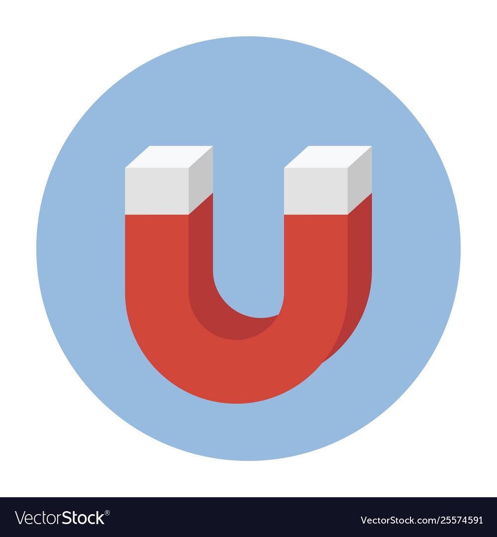 Flat-icon-magnet Royalty Free Vector Image - VectorStock