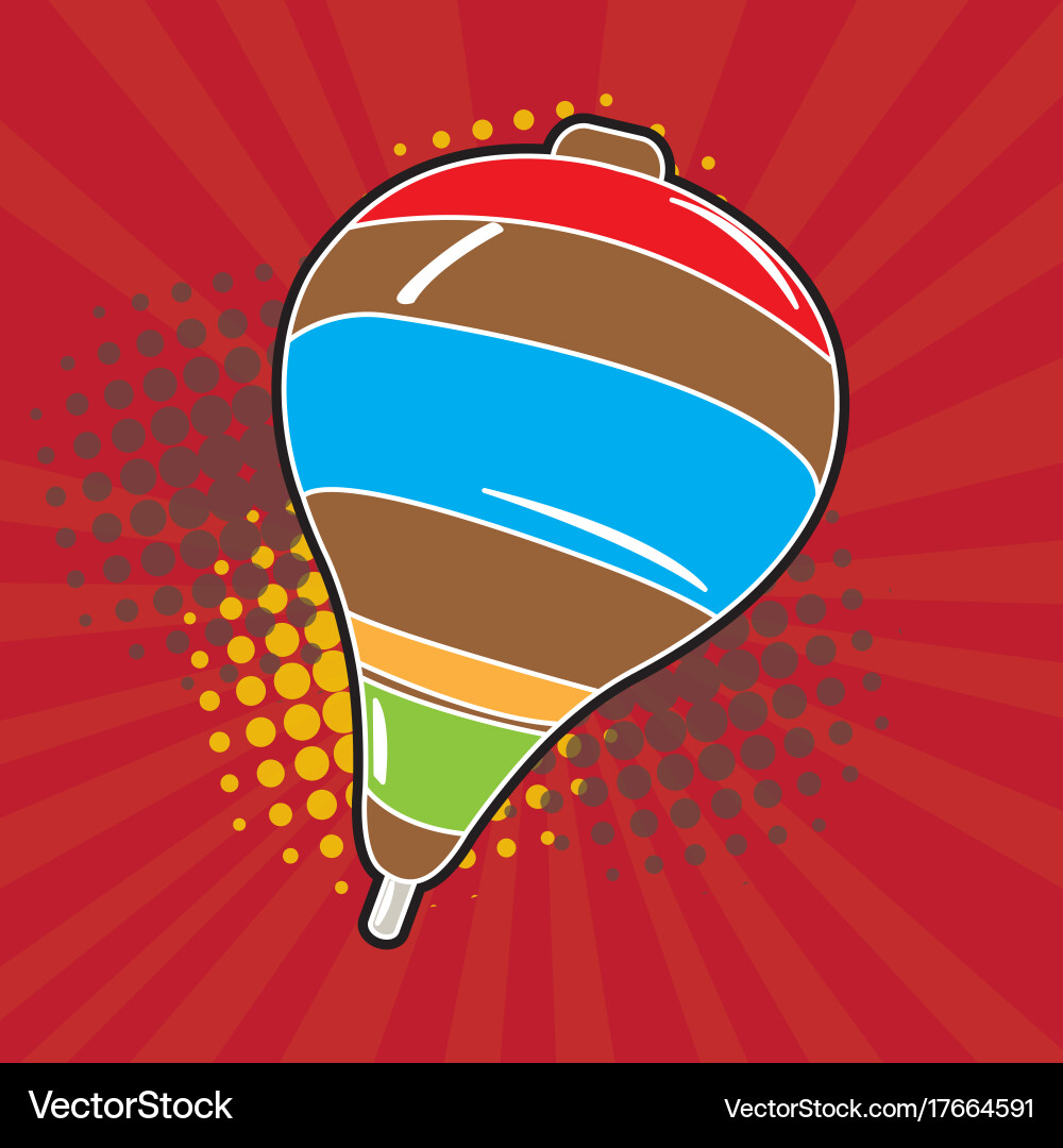 Isolated spin toy Royalty Free Vector Image - VectorStock