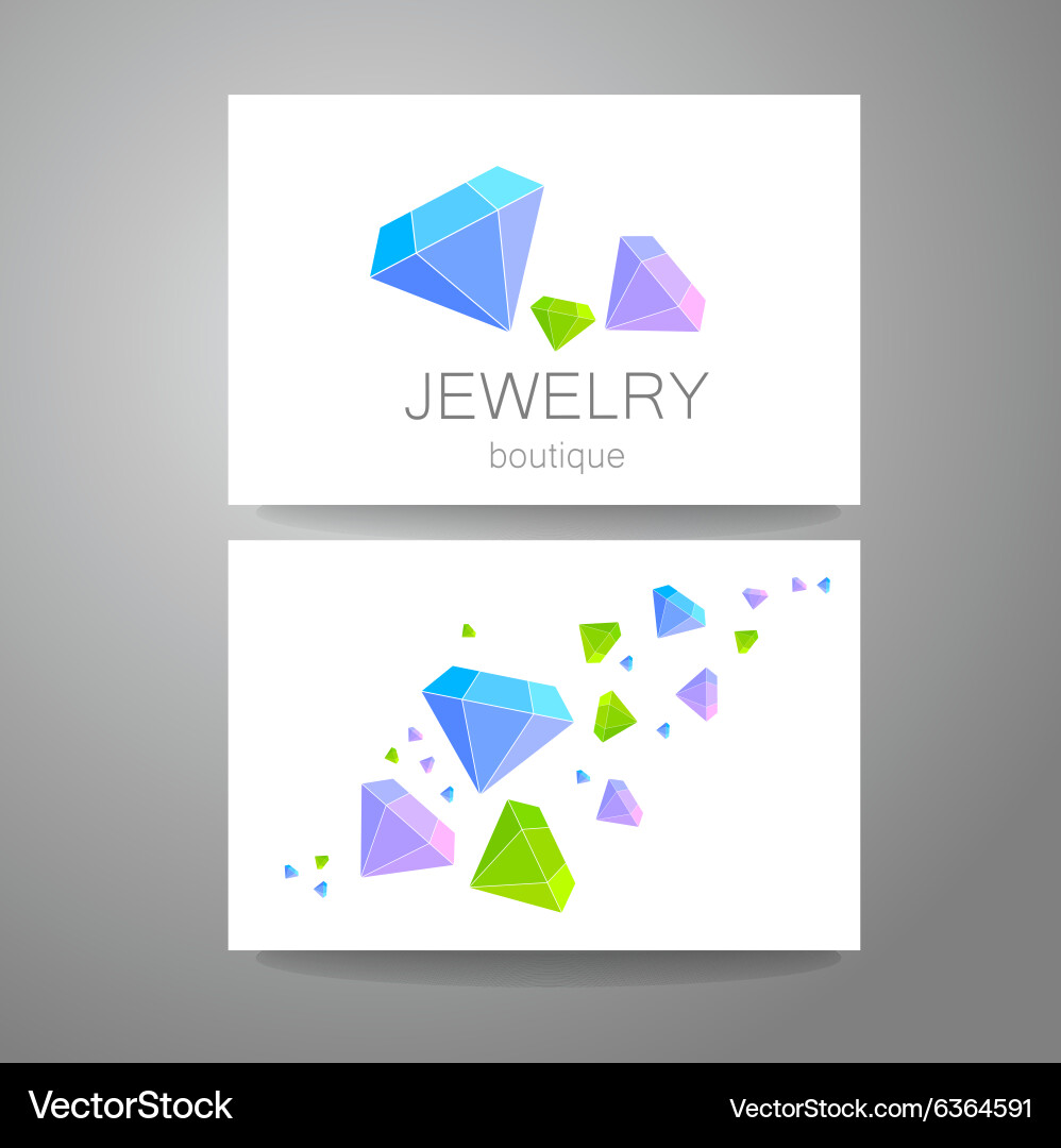 Jewelry boutique sign logo Royalty Free Vector Image