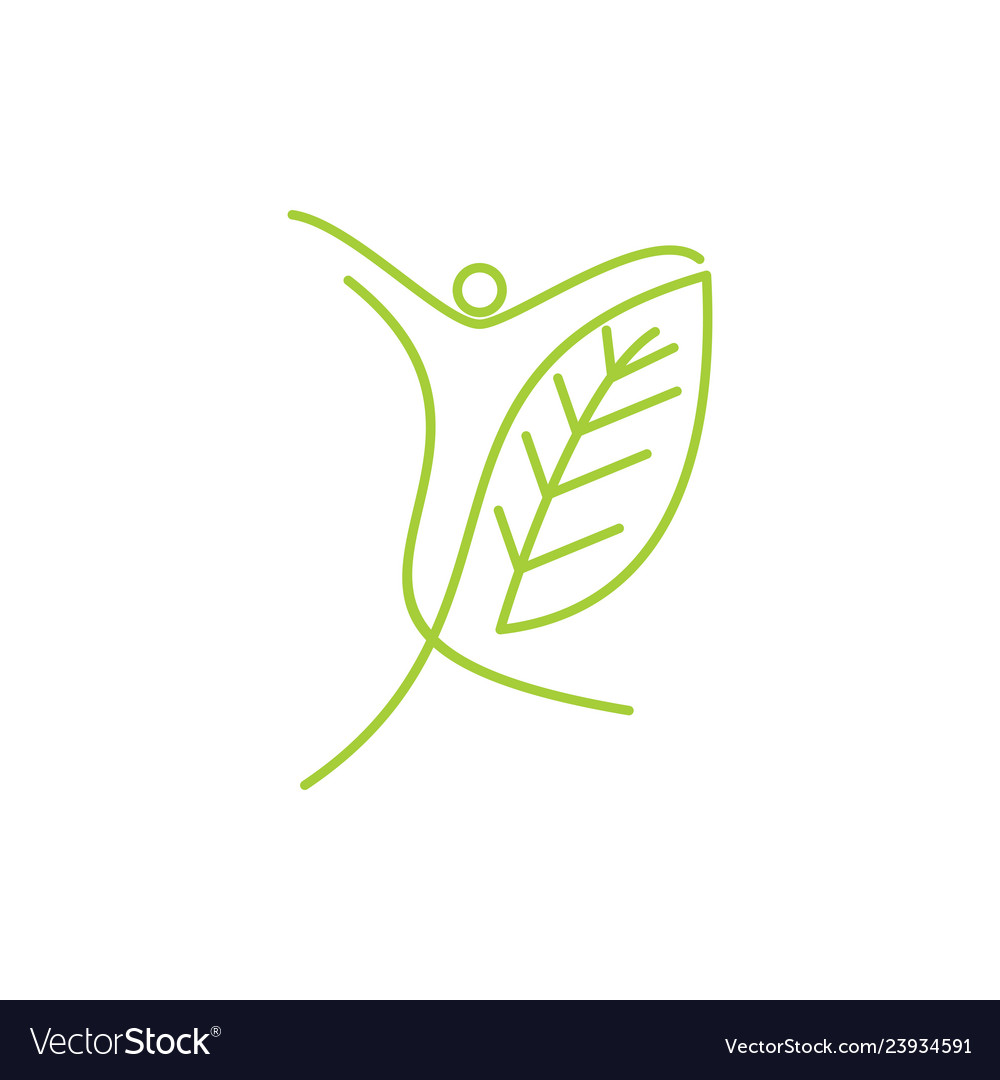 Leaf logo design template isolated Royalty Free Vector Image