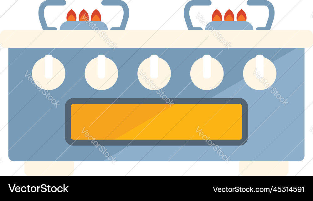 Modern stove icon flat gas cooker Royalty Free Vector Image