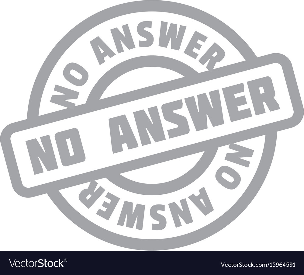 No answer rubber stamp Royalty Free Vector Image