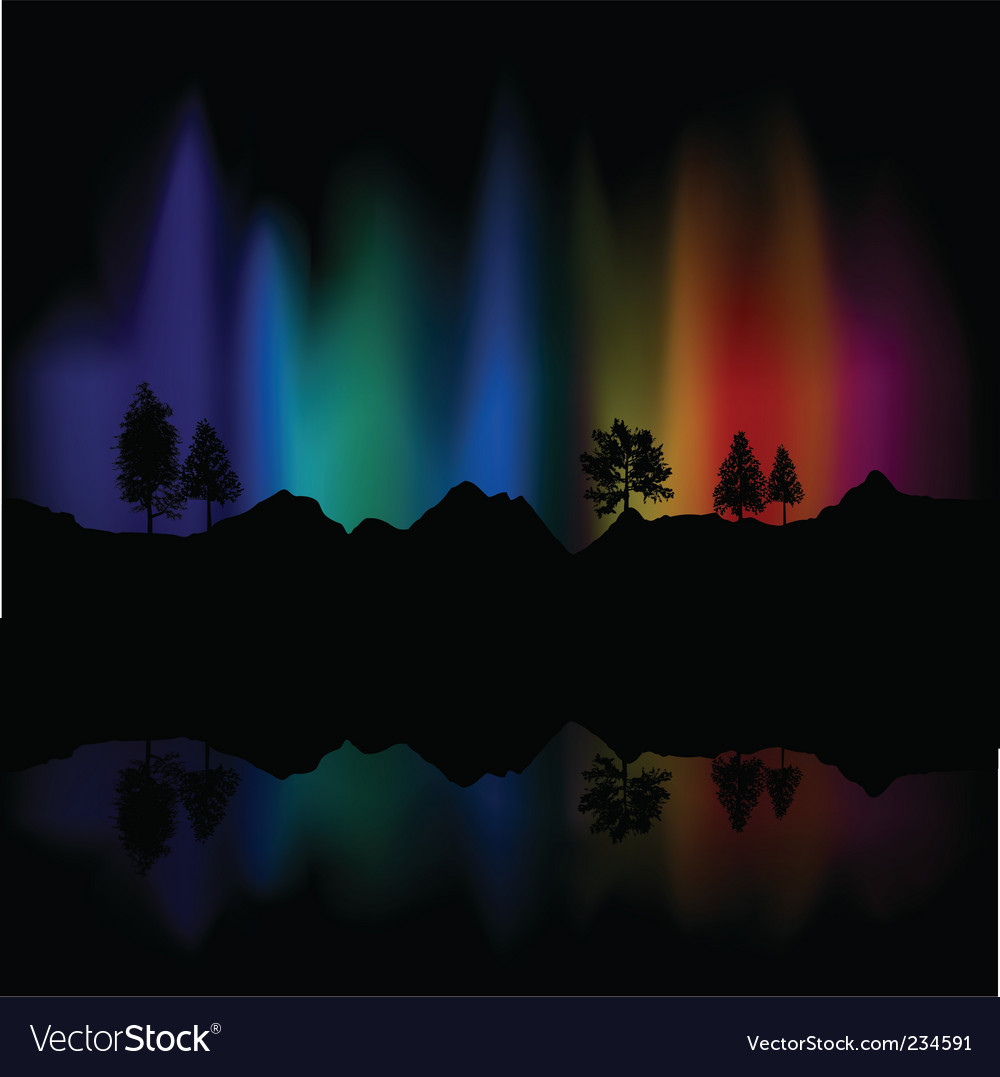 Northern lights Royalty Free Vector Image - VectorStock