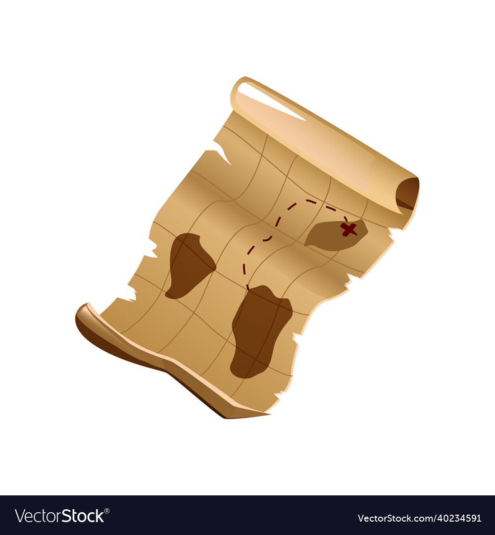 Pirates map cartoon composition Royalty Free Vector Image