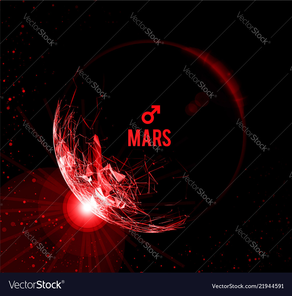 Planet mars mars Royalty Free Vector Image - VectorStock
