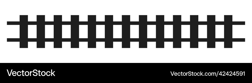 Rails and ladders silhouette icon Royalty Free Vector Image