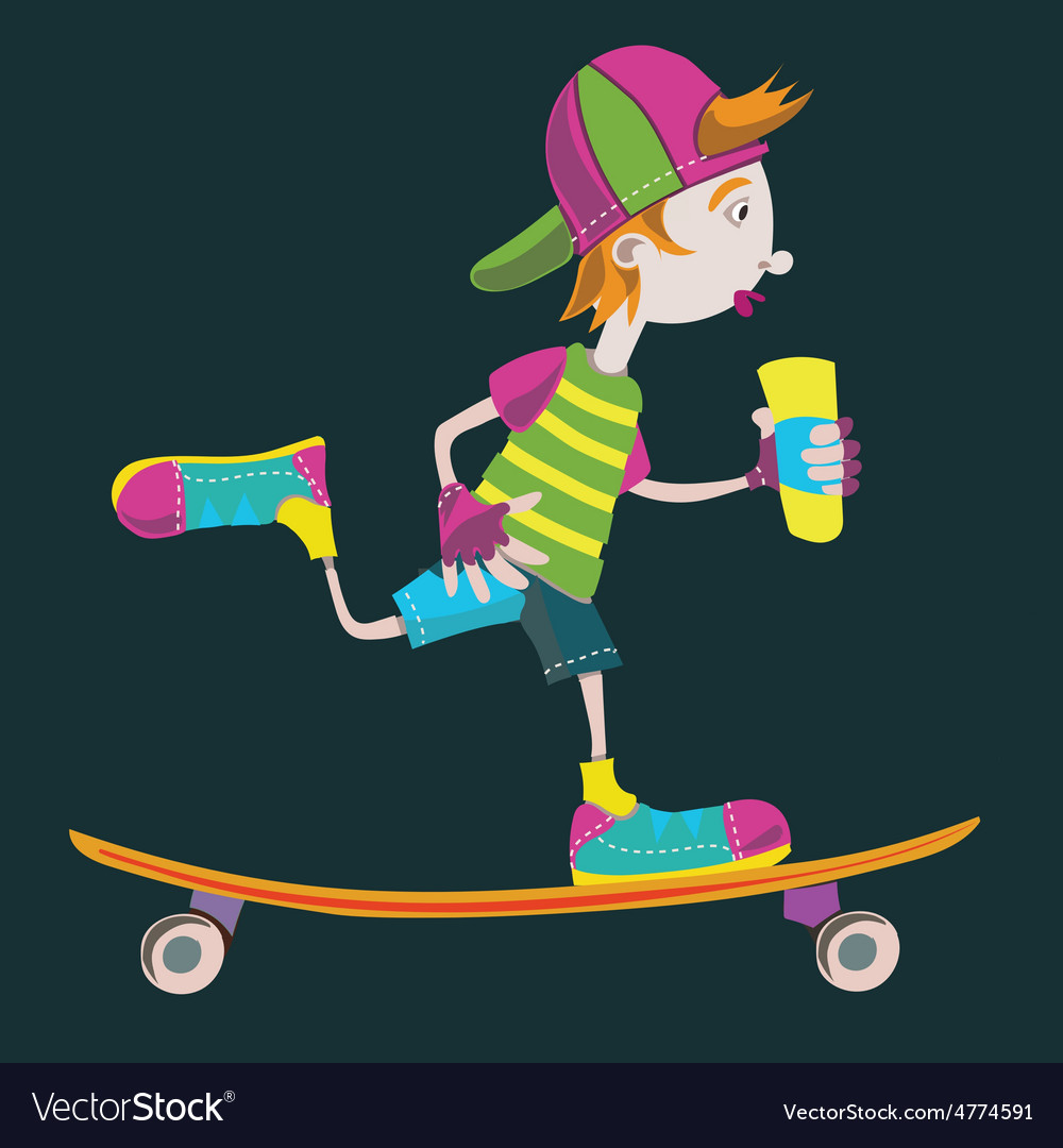 Skater 01 Royalty Free Vector Image - VectorStock