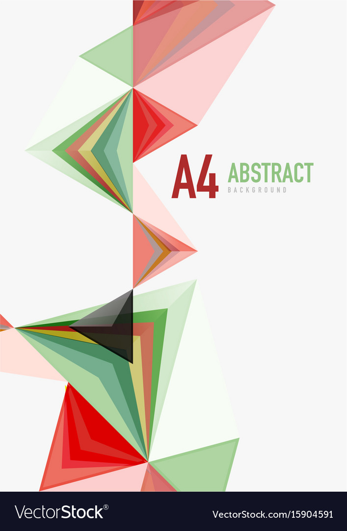 Triangular low poly a4 size geometric Royalty Free Vector
