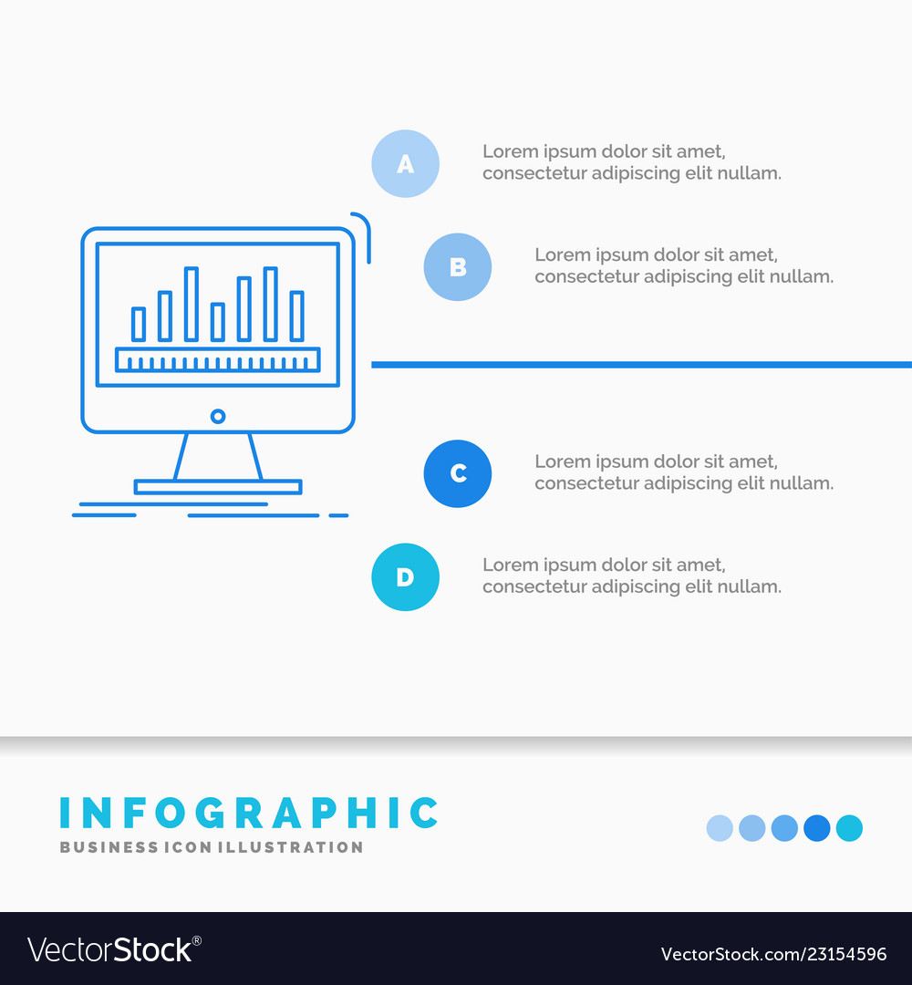Analytics processing dashboard data stats Vector Image