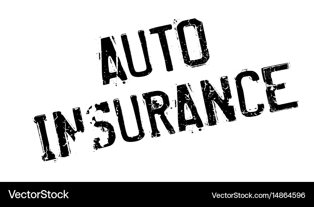 Auto insurance rubber stamp Royalty Free Vector Image
