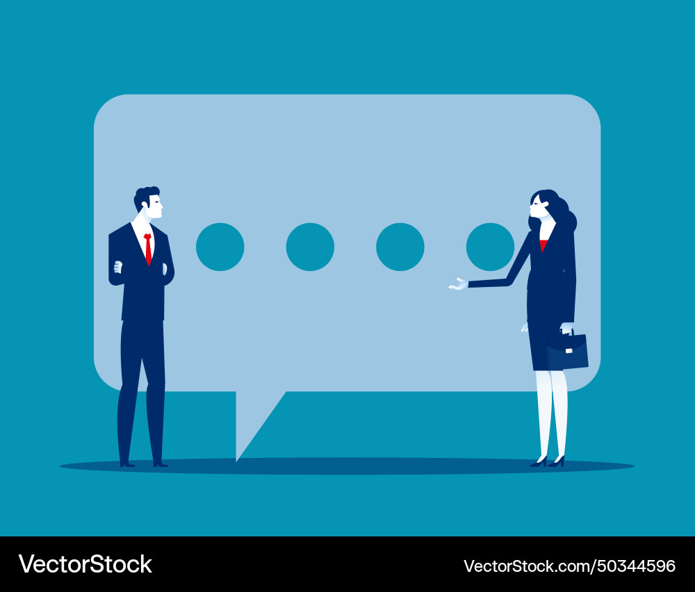 Business team is negotiating discussion Royalty Free Vector