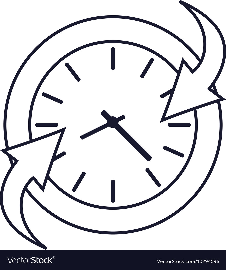 Clock and arrow icon Royalty Free Vector Image
