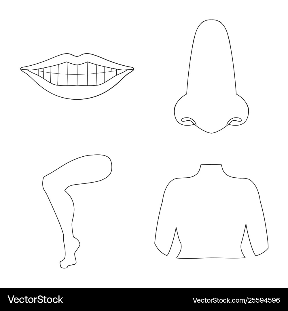 Design body and part symbol collection Royalty Free Vector