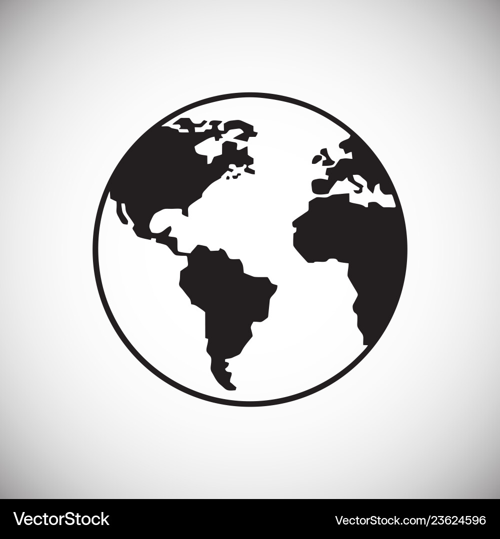 Globe icon on white background for graphic and web