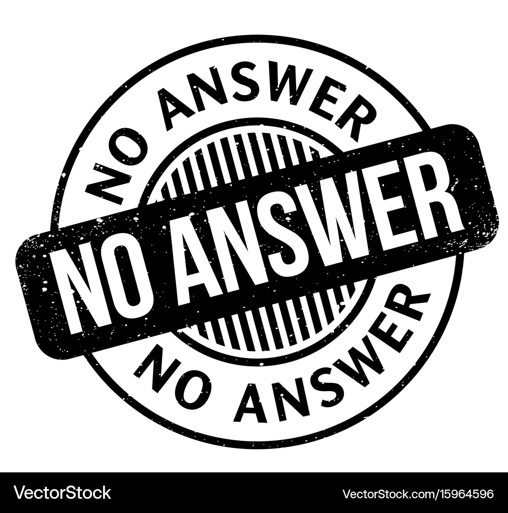 No answer rubber stamp Royalty Free Vector Image