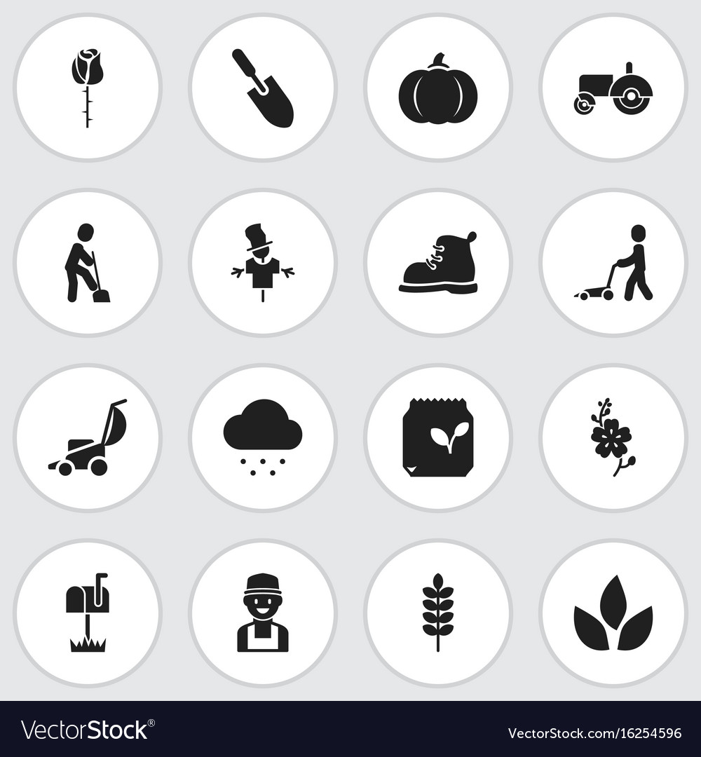 Set 16 editable planting icons includes Royalty Free Vector Set 16 editable planting icons includes Royalty Free Vector