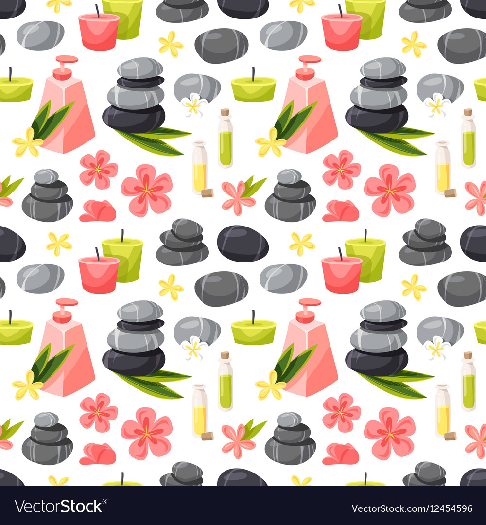 Spa seamless pattern Royalty Free Vector Image