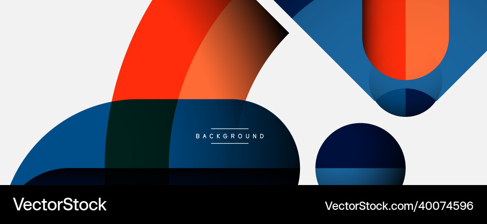 Trendy shapes color minimal design composition Vector Image