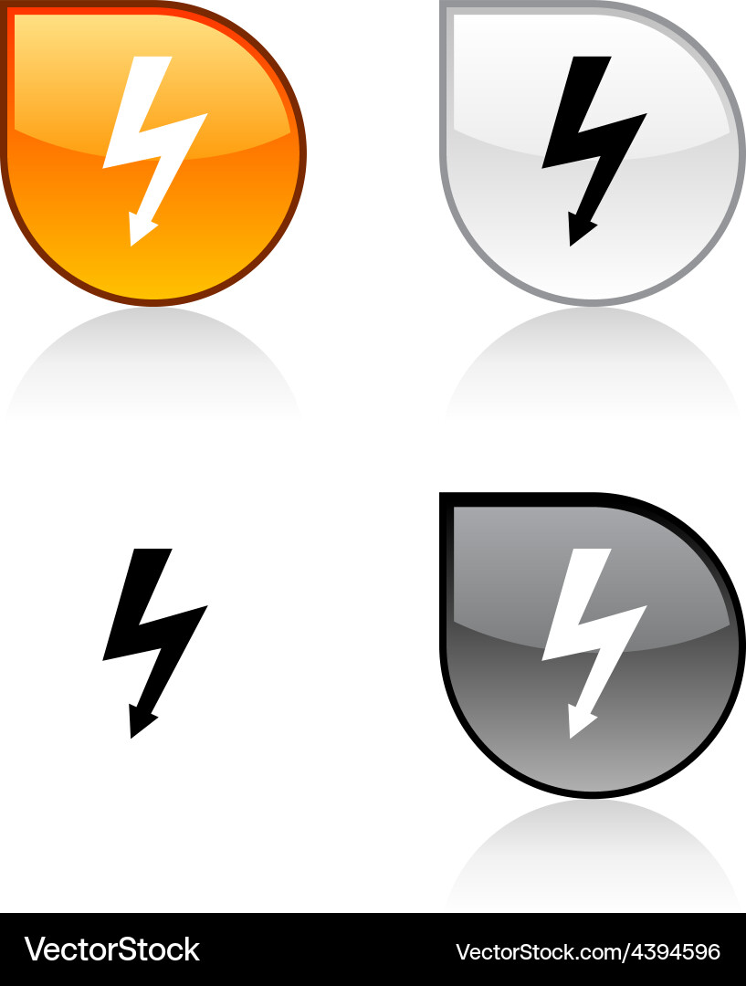 Warning button Royalty Free Vector Image - VectorStock