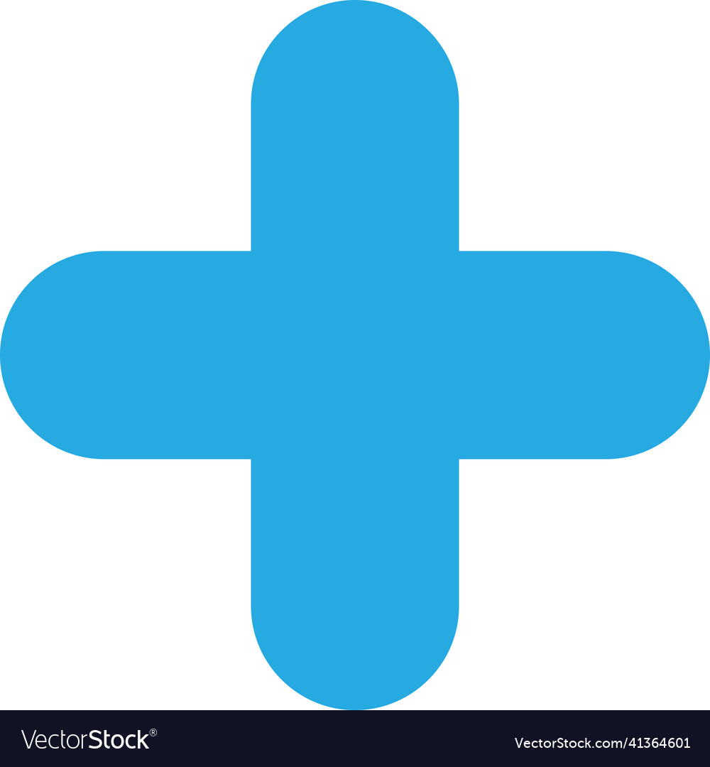 Button plus icon sign symbol design Royalty Free Vector