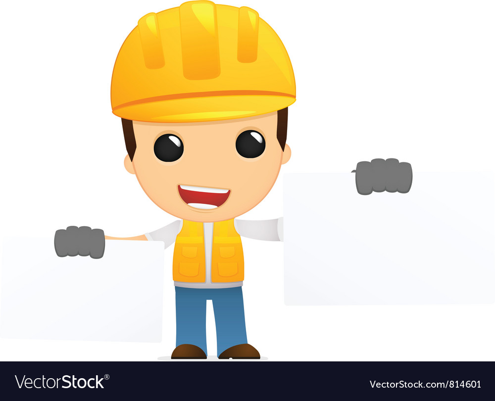 Cartoon Construction Worker Royalty Free Vector Image