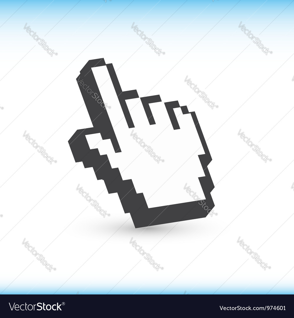 Computer hand cursor Royalty Free Vector Image