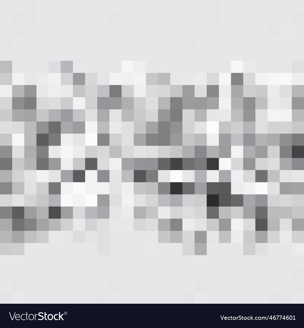 Fading greyscale border pixel pattern black Vector Image