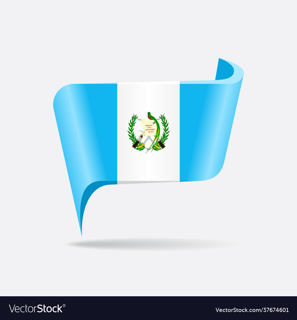 Guatemalan flag map pointer layout Royalty Free Vector Image