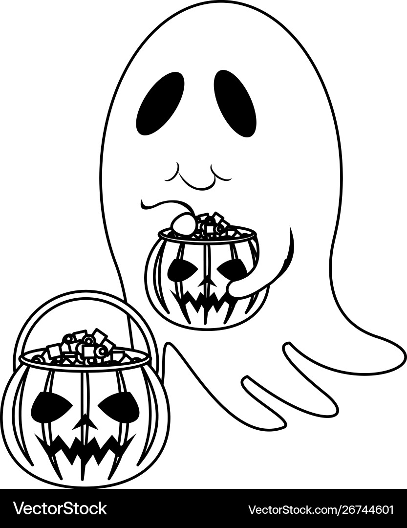 Halloween october scary celebration cartoon Vector Image