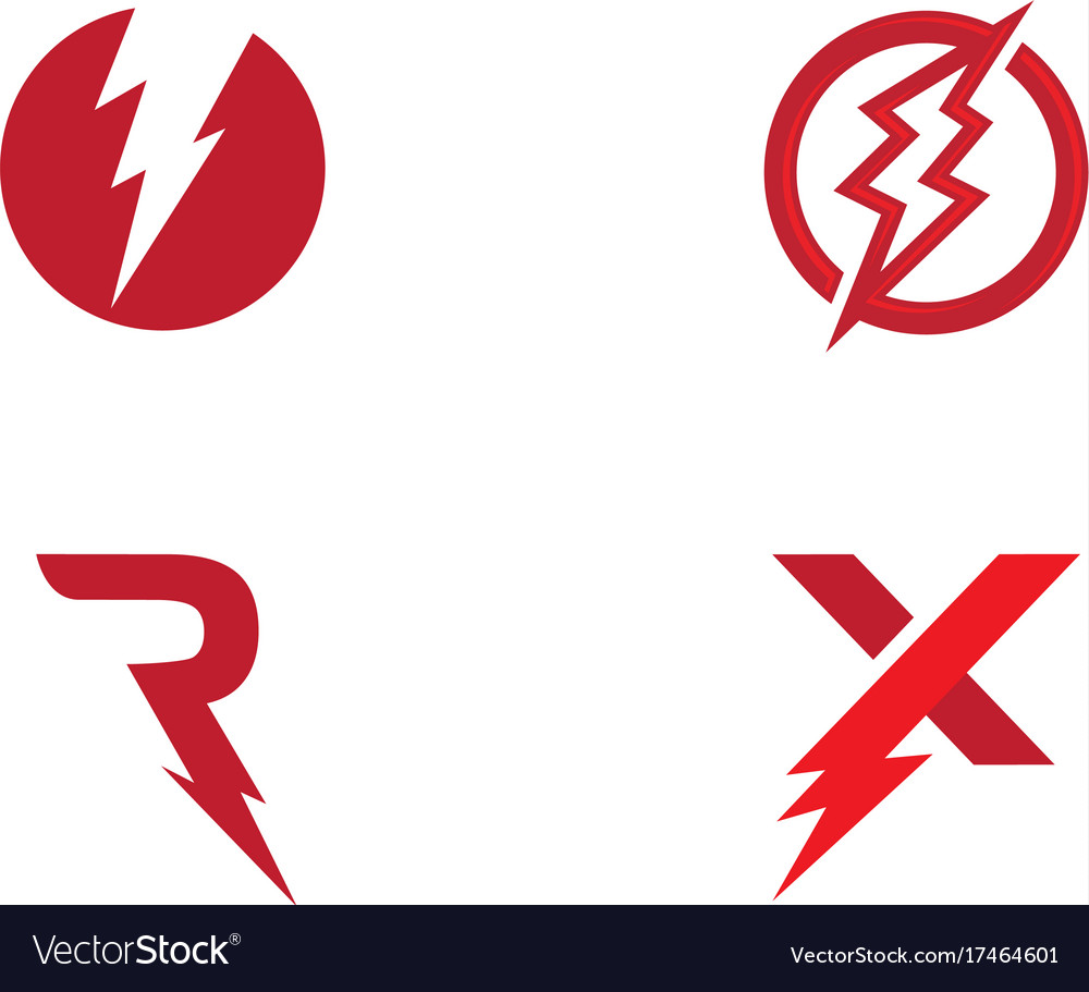Lightning logo template Royalty Free Vector Image
