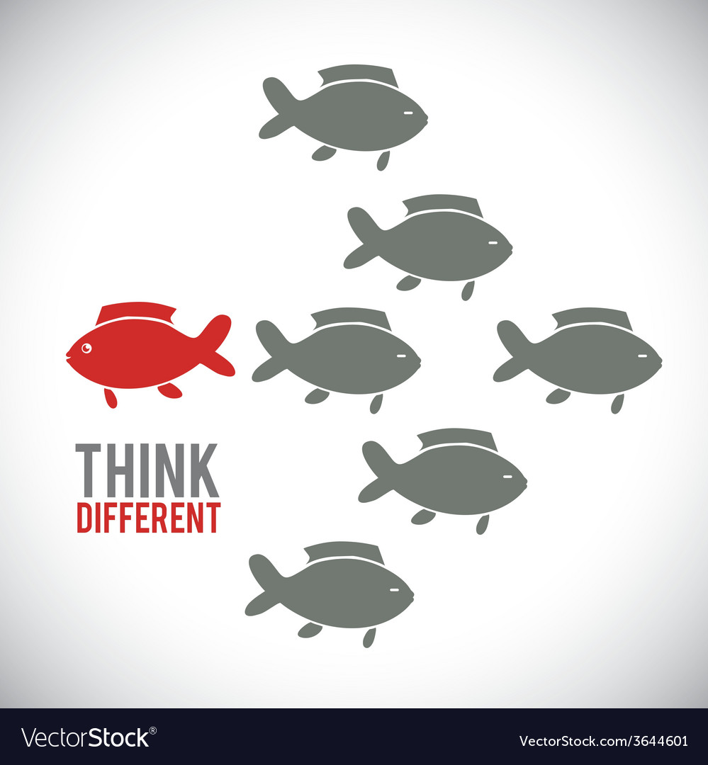 Think different Royalty Free Vector Image - VectorStock