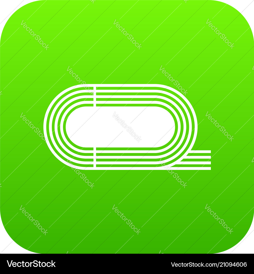 Athletic stadium icon digital green Royalty Free Vector