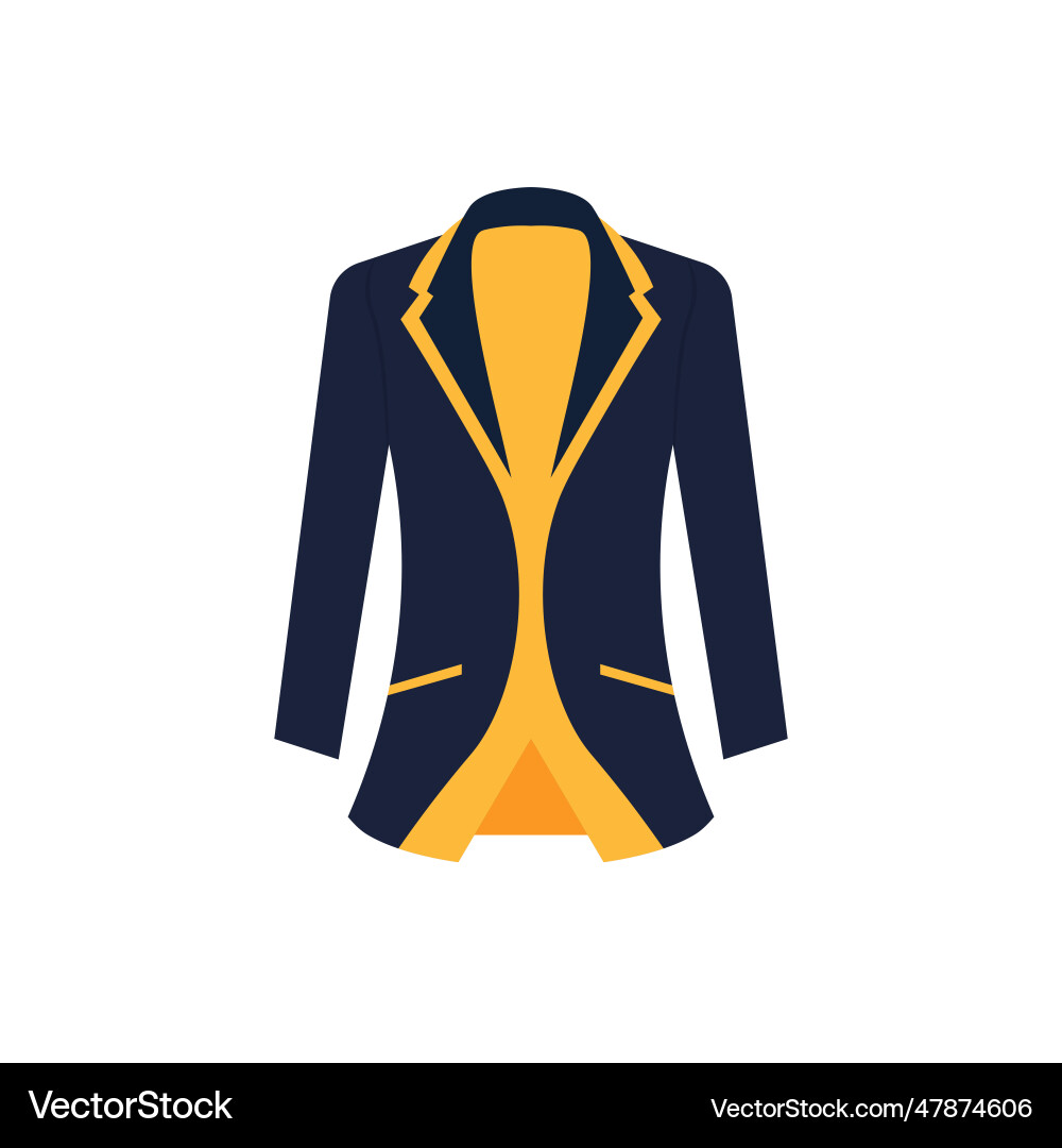 Blazer black and yellow color Royalty Free Vector Image
