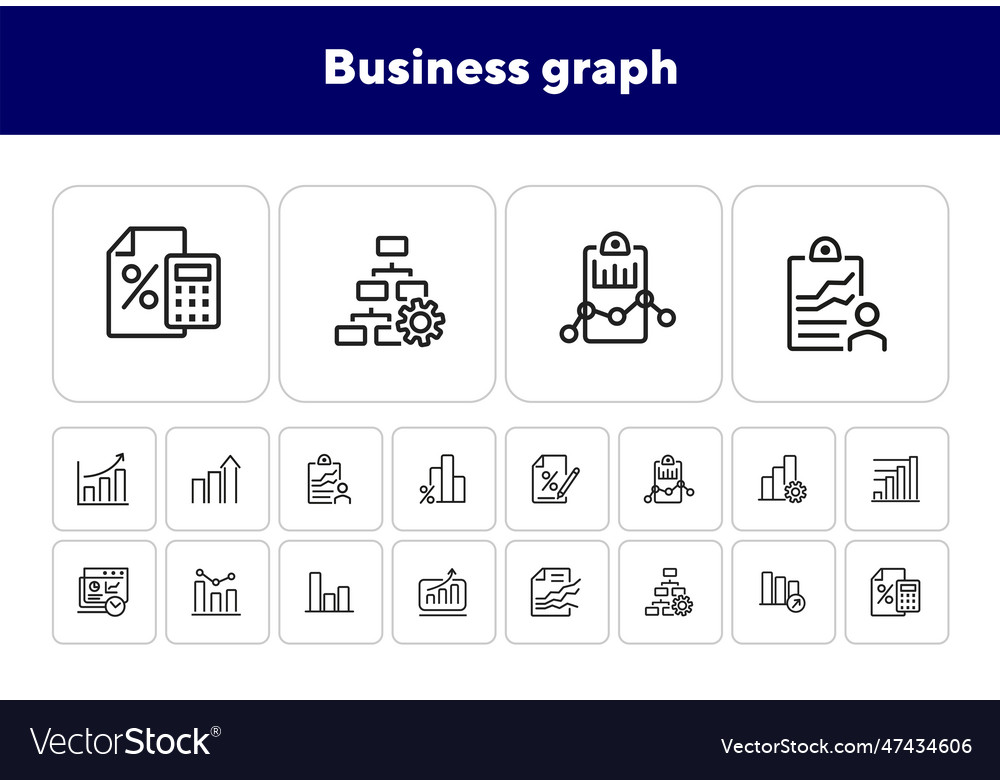 Business graph icon Royalty Free Vector Image - VectorStock