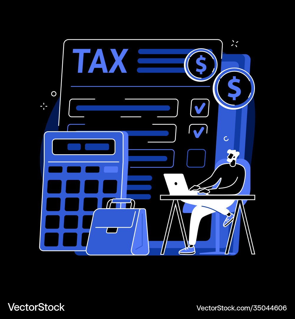 Corporate tax abstract concept Royalty Free Vector Image
