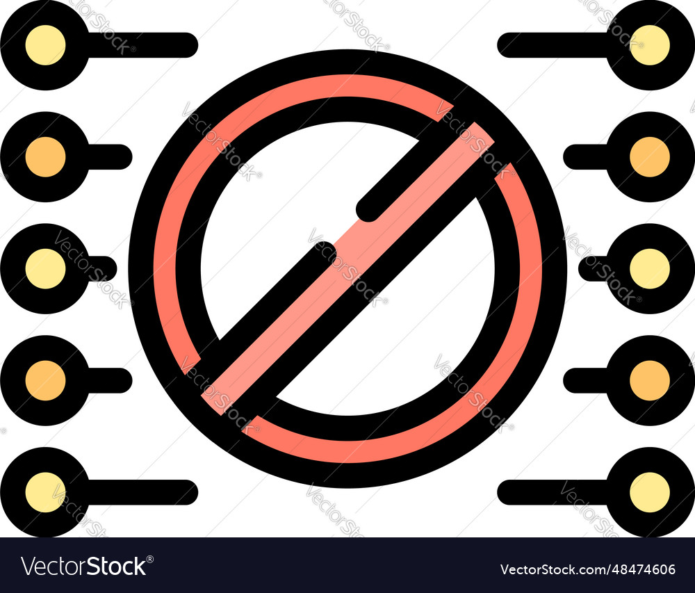 No digital icon flat Royalty Free Vector Image