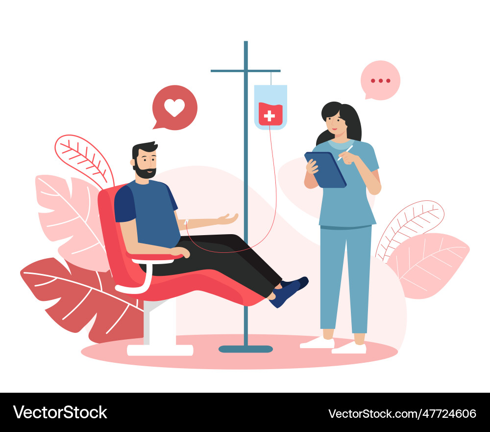Nurse holding clipboard and making notes patient Vector Image