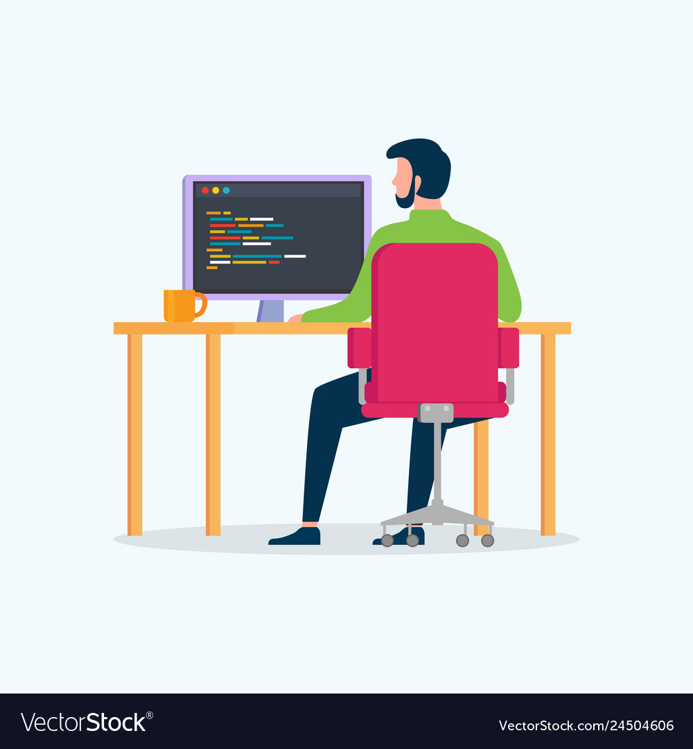 Programming web development design concept Vector Image