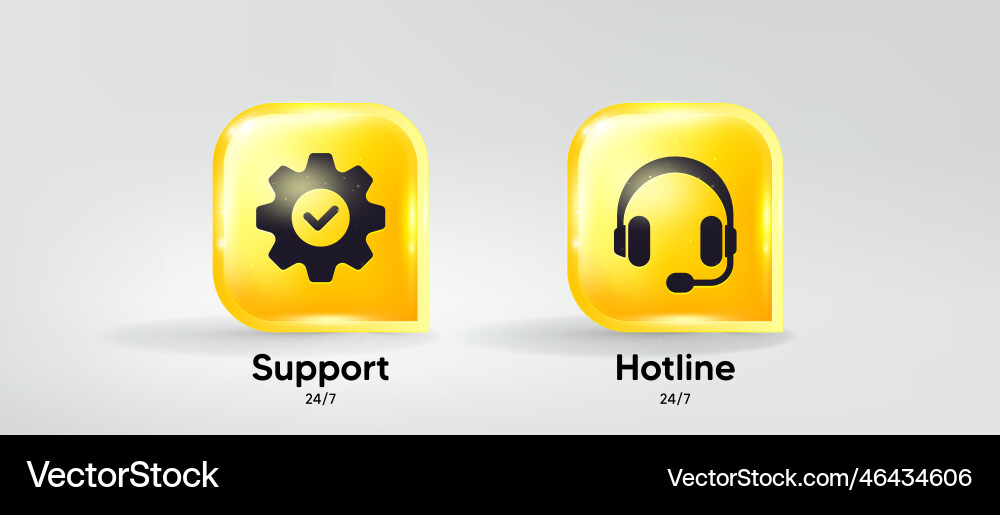 Support and hotline service center icons customer Vector Image