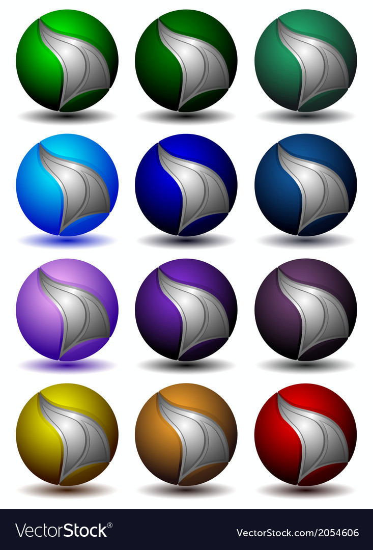 Techno logos isolated set Royalty Free Vector Image