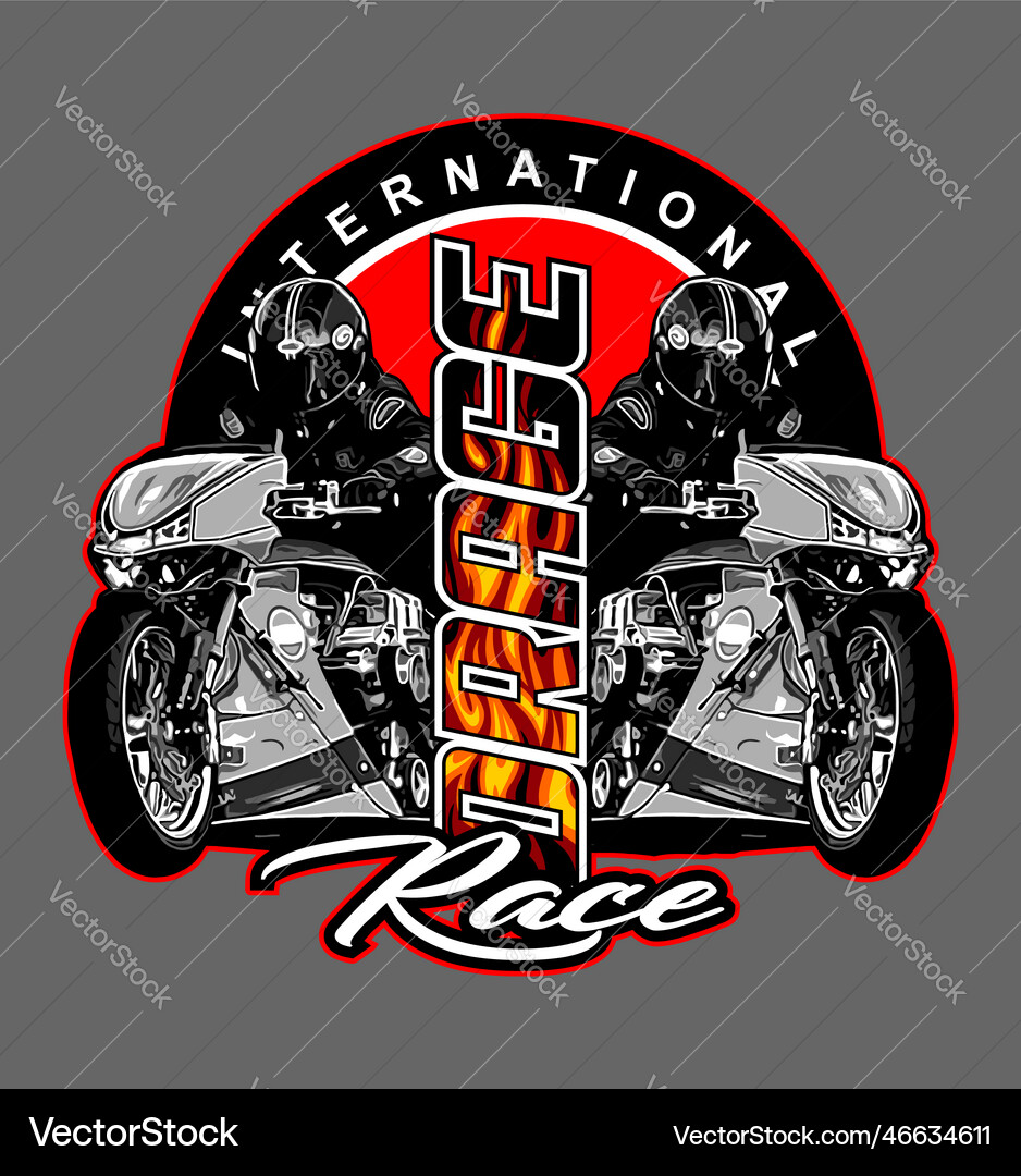 Biker template for graphic design Royalty Free Vector Image