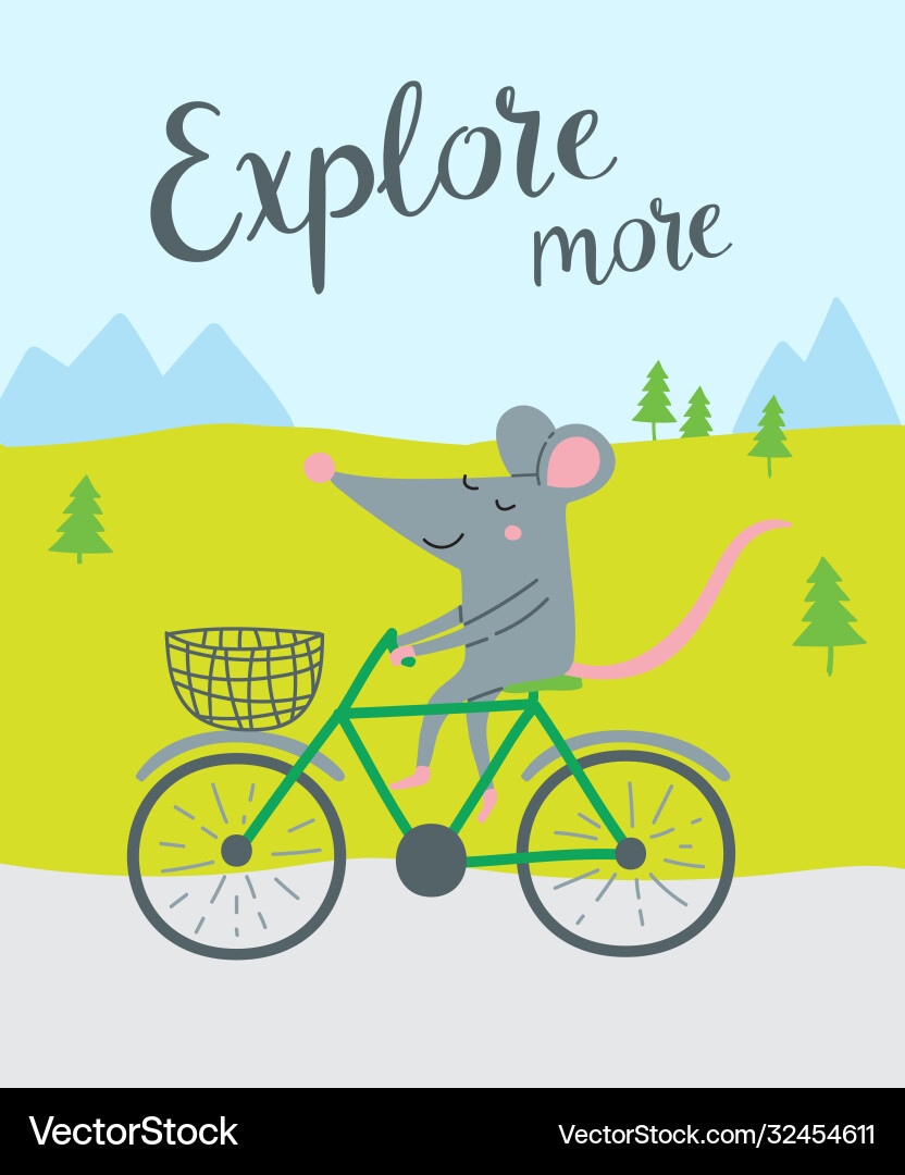 Explore more card with rat Royalty Free Vector Image