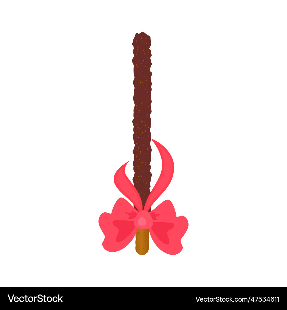 Frosted chocolate chip cookie stick in sprinkles Vector Image