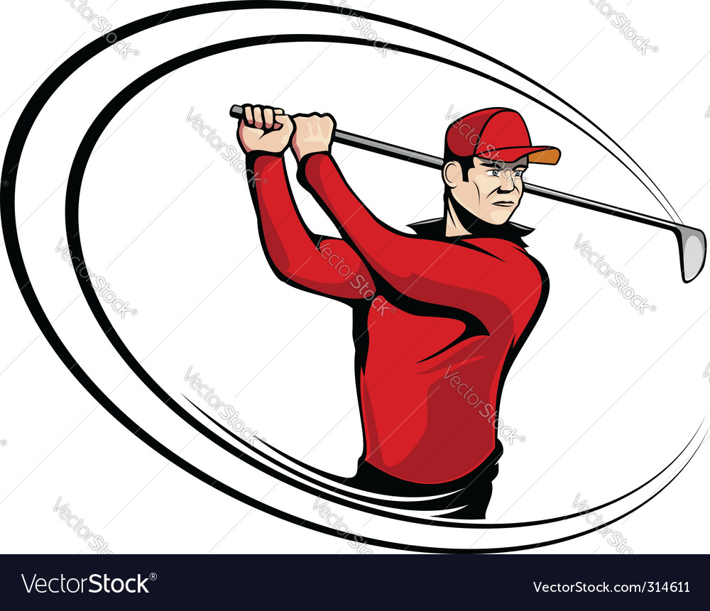 Golf player Royalty Free Vector Image - VectorStock