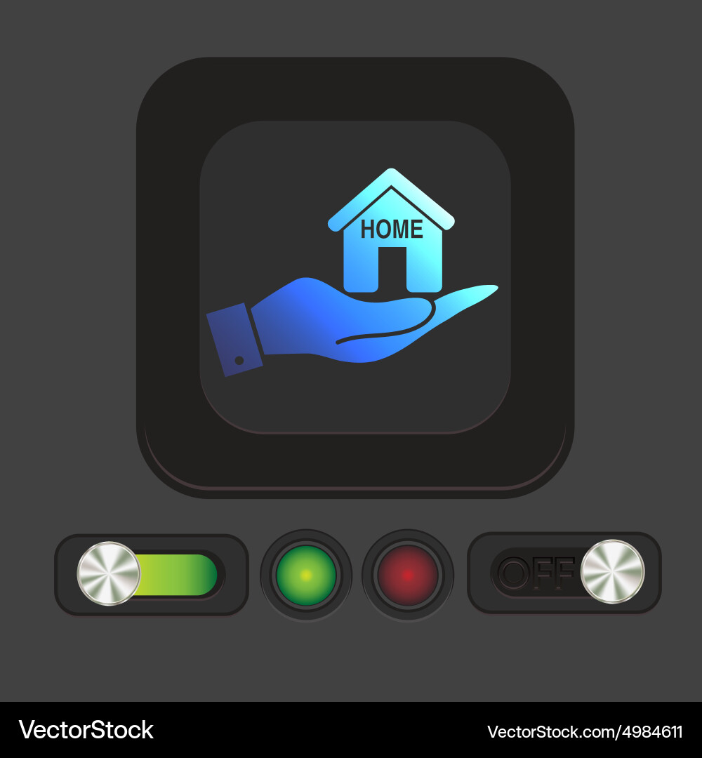 Hand holding a house icon home sign Royalty Free Vector