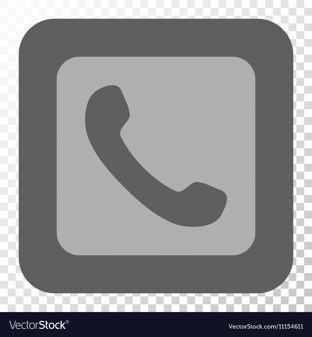 Phone rounded square button Royalty Free Vector Image