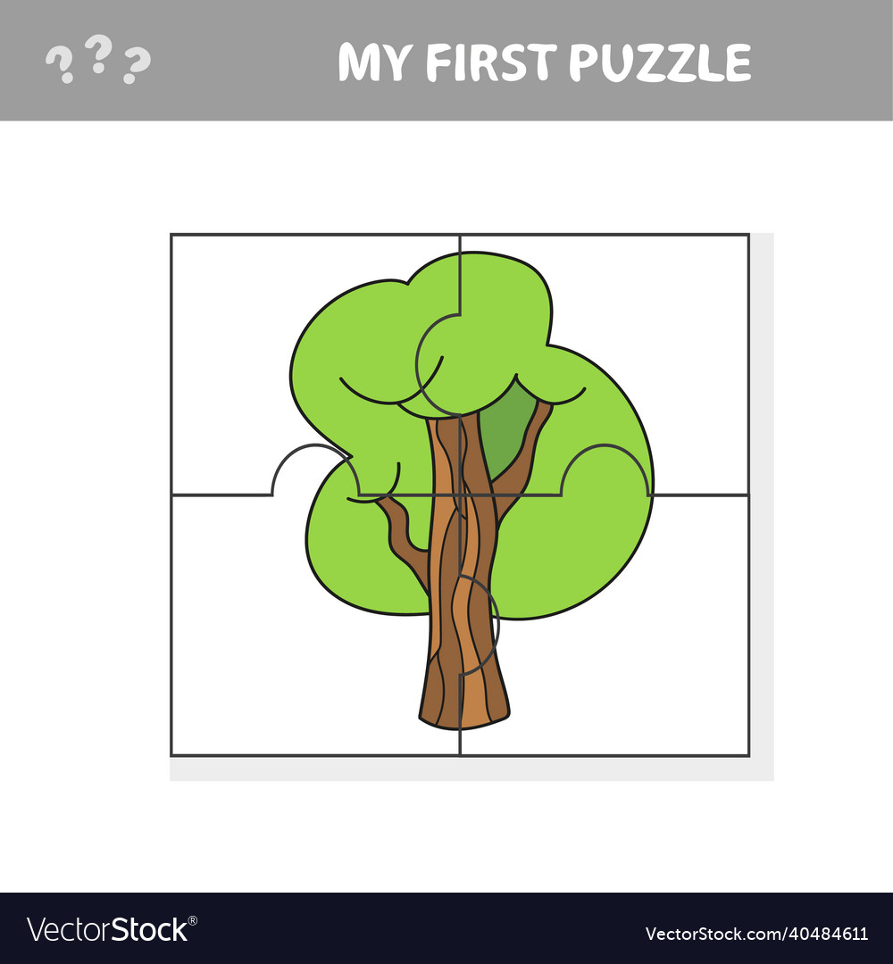 Puzzle tree design - tree Royalty Free Vector Image