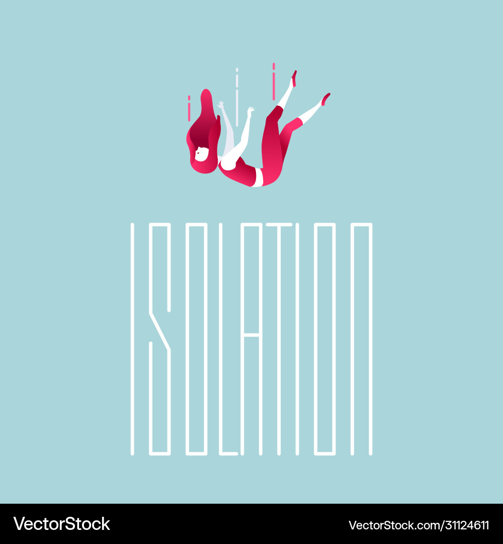 Quarantine and isolation problems Royalty Free Vector Image